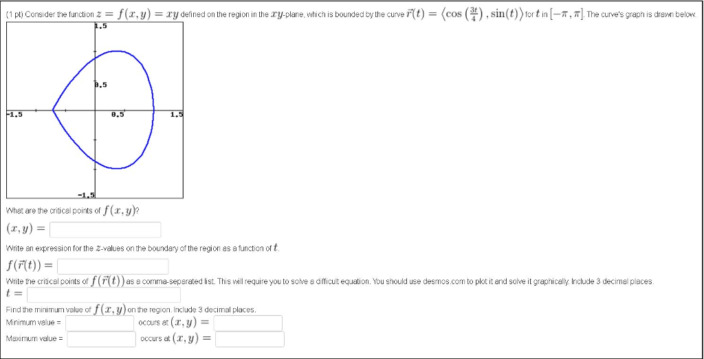 Solved Consider the function z = f(x, y) = xy defined on the | Chegg.com