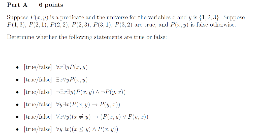 Solved Suppose P(x, y) is a predicate and the universe for | Chegg.com Solved Suppose P(x, y) is a predicate and the universe for | Chegg.com