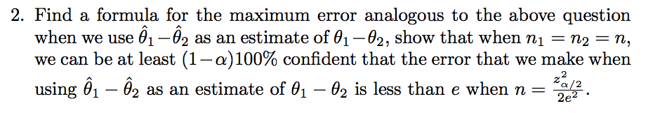 2. Find a formula for the maximum error analogous to | Chegg.com