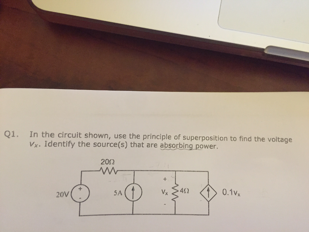 Solved In the circuit shown, use the principle of | Chegg.com