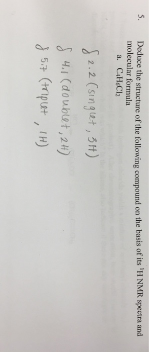 Solved Deduce the structure of the following compound on the | Chegg.com