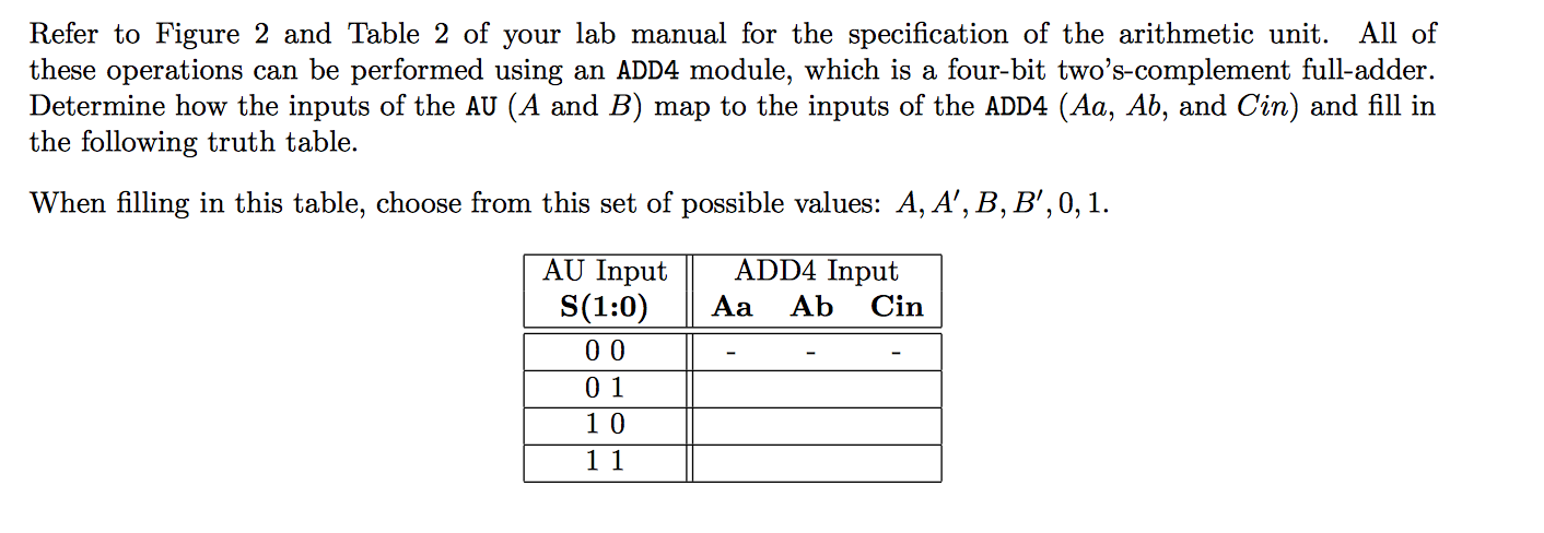 Refer to Figure 2 and Table 2 of your lab manual for | Chegg.com