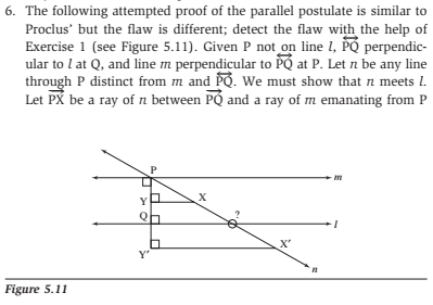 6. The following attempted proof of the parallel | Chegg.com