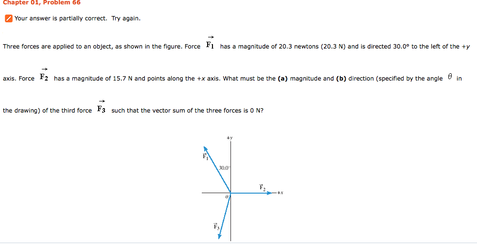 Solved Your answer is partially correct. Try again. Three | Chegg.com