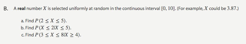 Solved A real number X is selected uniformly at random in | Chegg.com