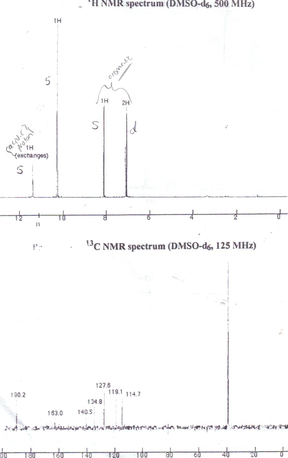 13 C NMR spectrum (DMSO-d6, 125 MHZ) | Chegg.com