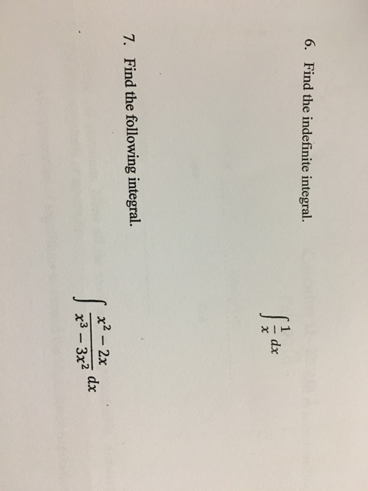 Solved Find the indefinite integral. integral 1/x dx Find | Chegg.com Solved Find the indefinite integral. integral 1/x dx Find | Chegg.com