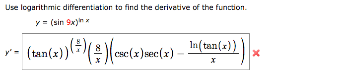 Solved Use logarithmic differentiation to find the | Chegg.com