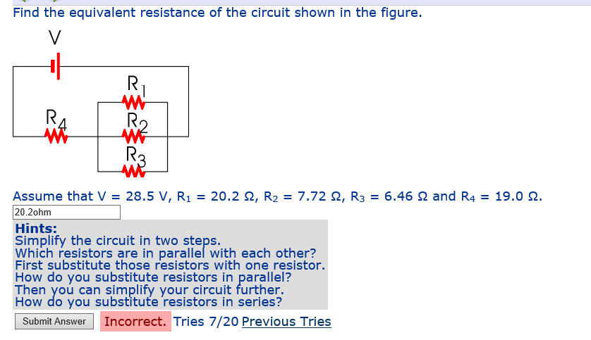 Solved Find the equivalent resistance of the circuit shown | Chegg.com