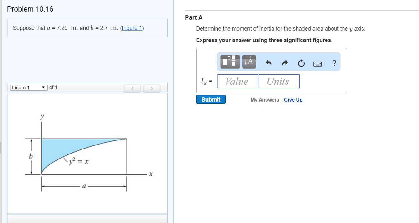 Solved Suppose that a = 7.29 in. and b = 2.7 in. Determine | Chegg.com