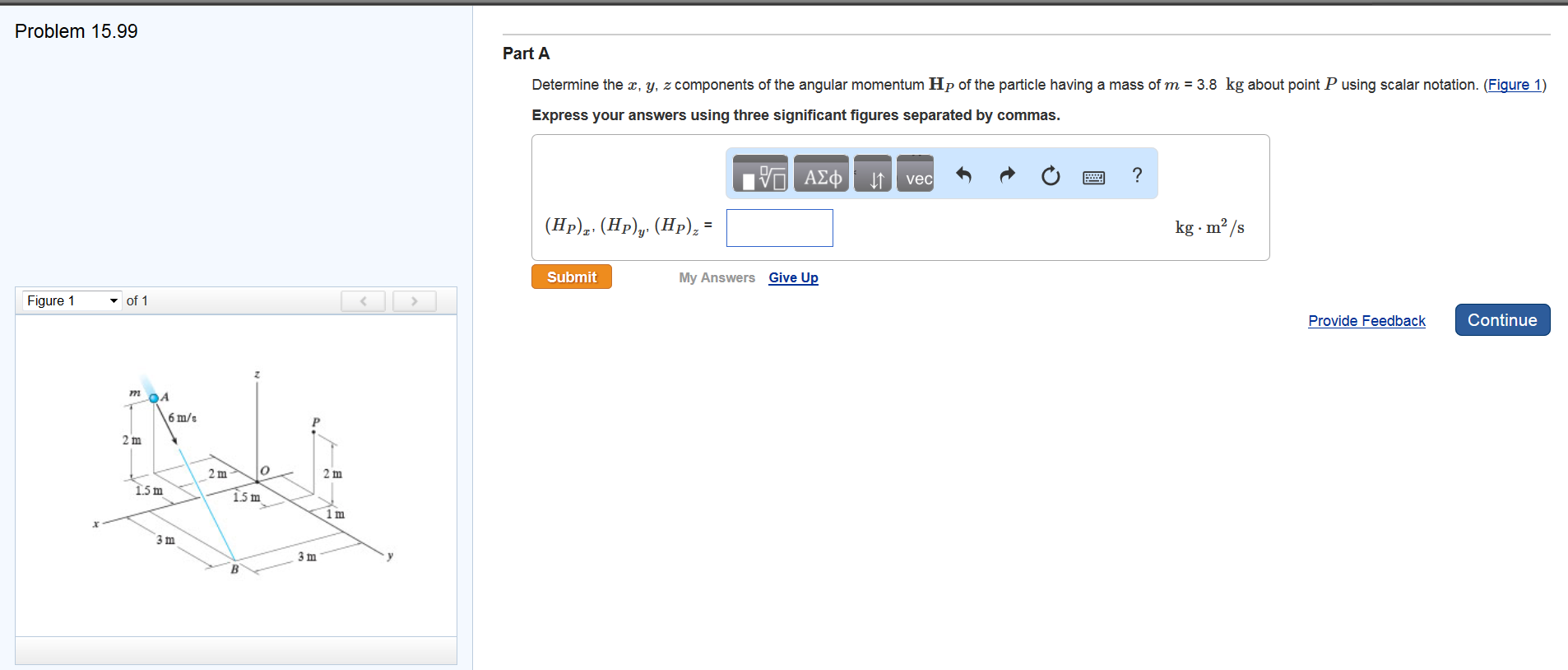 Solved Determine X Y Z Components Of The Angular Momentum Chegg Com