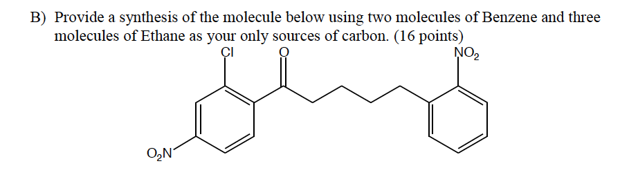B) Provide a synthesis of the molecule below using | Chegg.com