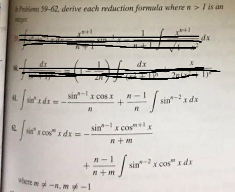 Solved In problems 59-62, derive each reduction formula | Chegg.com