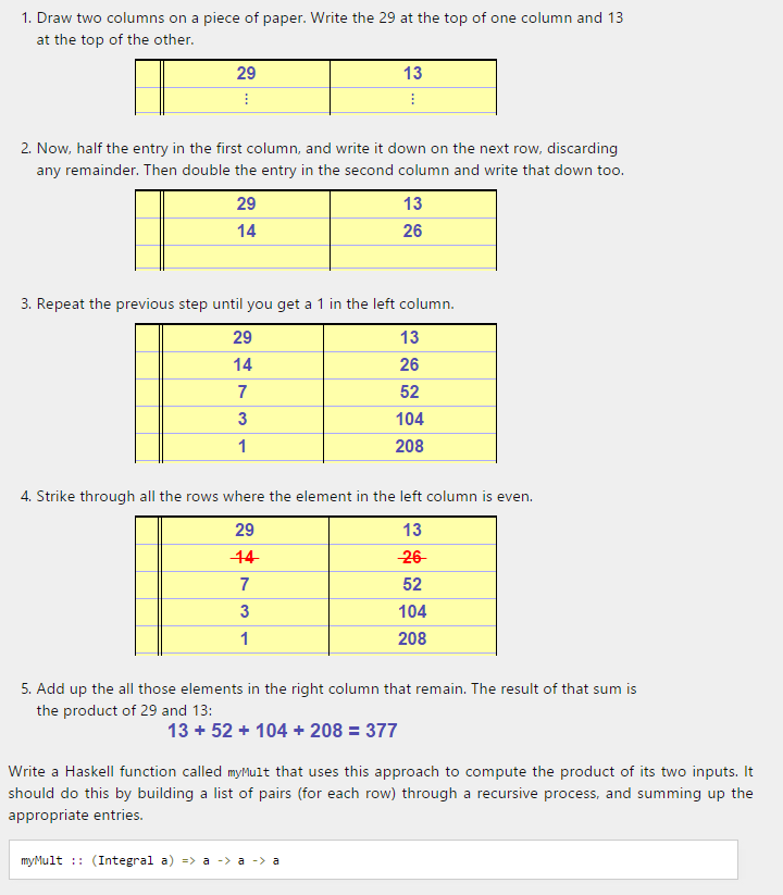 Draw two columns on a piece of paper. Write the 29 at | Chegg.com