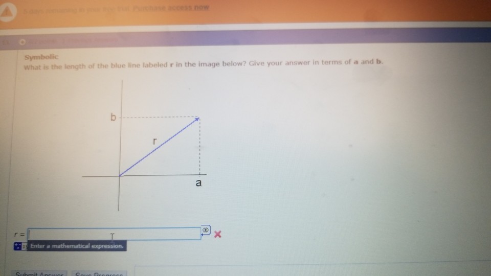 Solved now What is the length of the blue line labeled r in | Chegg.com