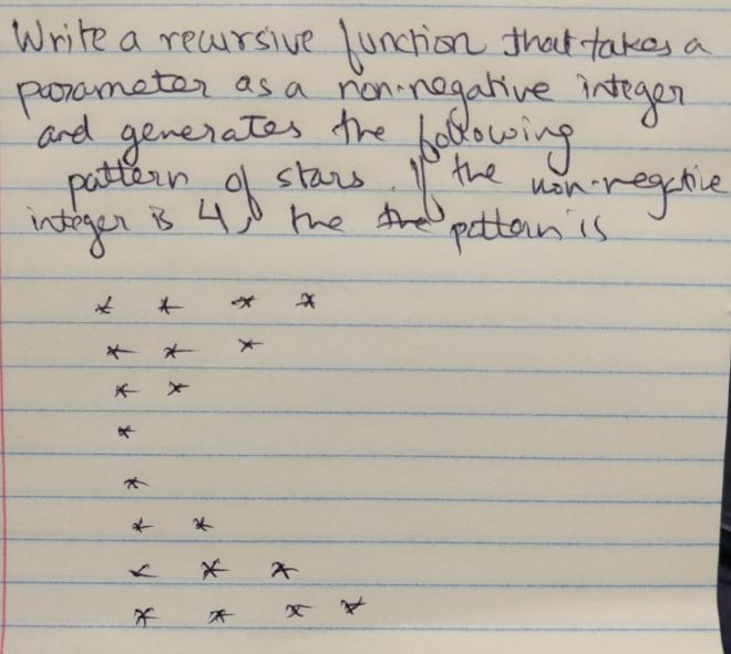 Solved Write a recursive function that takes a parameter as | Chegg.com
