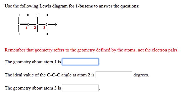 1 Butene Lewis Structure