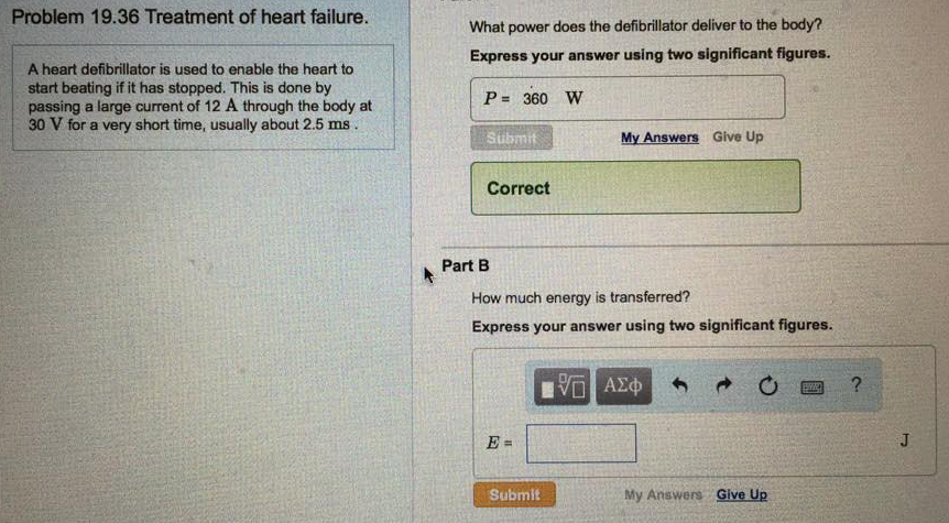 Solved Problem 19.36 Treatment of heart failure. A heart | Chegg.com