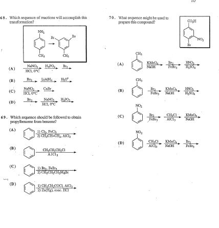 Solved Which sequence of reaction will accomplish this | Chegg.com