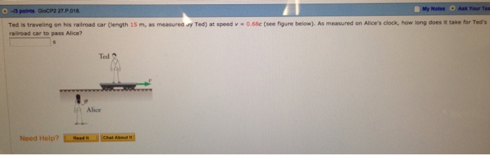 Solved Ted is travelling on his railroad car (length 15 m, | Chegg.com