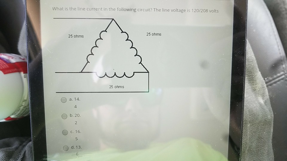 Solved What is the line current in the following circuit? | Chegg.com