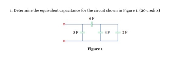 Solved 1. Determine the equivalent capacitance for the | Chegg.com