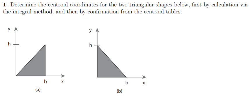 Solved Determine the centroid coordinates for the two | Chegg.com