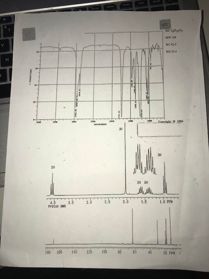 Solved Determine the structure by H NMR and IR spectrums, | Chegg.com