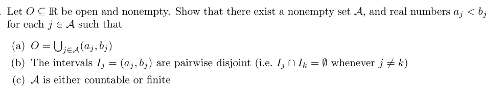 Solved Let OCR be open and nonempty. Show that there exist a | Chegg.com