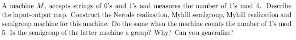 Solved A machine M, accepts strings of 0's and 1's and | Chegg.com