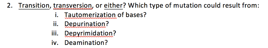 Solved Transition, transversion, or either? Which type of | Chegg.com
