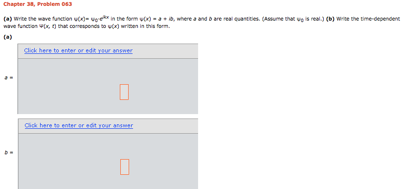 Solved Chapter 38, Problem 063 (a) write the wave function ? | Chegg.com