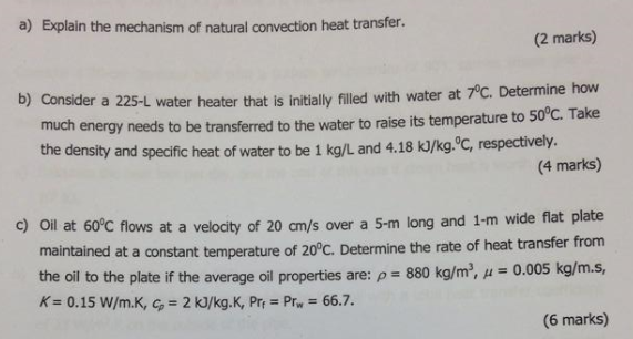 Solved Explain the mechanism of natural convection heat | Chegg.com