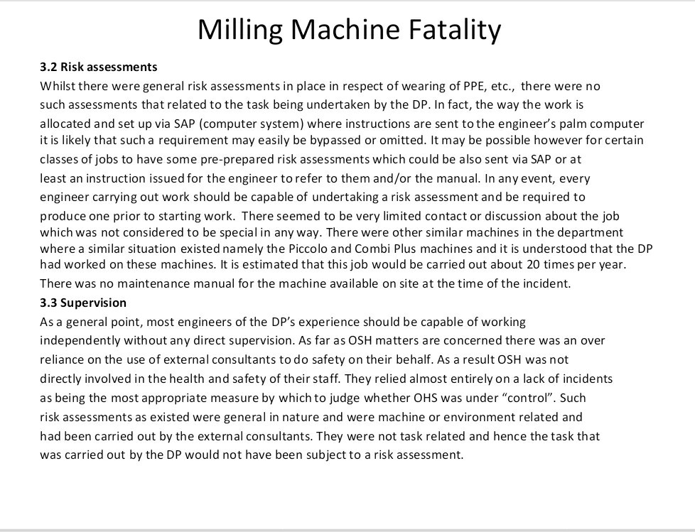 Milling Machine Fatality Fault Tree Analysis | Chegg.com