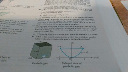 Solved the cubical metal tank shown here has a parabolic | Chegg.com