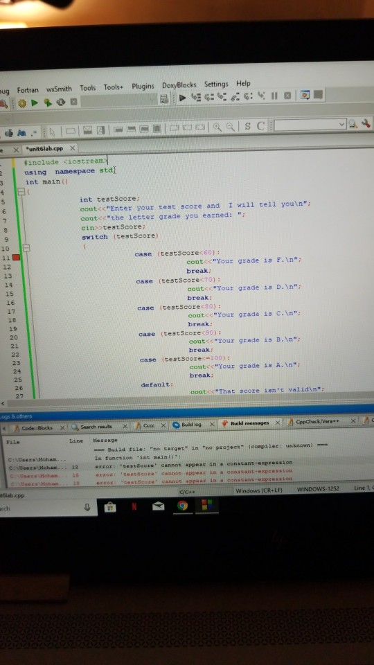 Solved ug Fortran wxSmith Tools Tools+ Plugins DoxyBlocks | Chegg.com