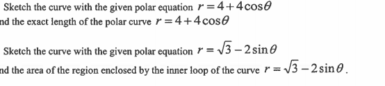 Solved Sketch the curve with the given polar equation r = 4 | Chegg.com
