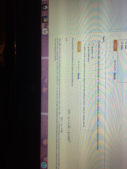 Solved: Tutoral1 One-Dimensional Kinematics With Constant ... | Chegg.com