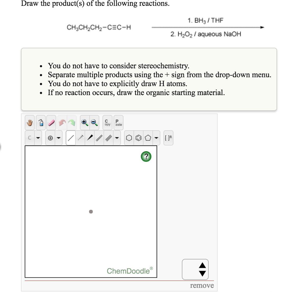 Solved Draw the product(s) of the following reactions. You | Chegg.com