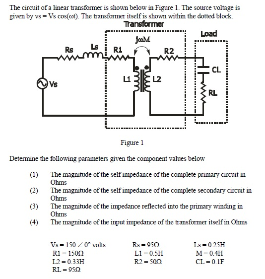 Solved The circuit of a linear transformer is shown below in | Chegg.com