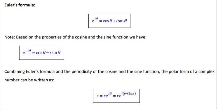 Solved Euler's formula: i0 Note: Based on the properties of | Chegg.com