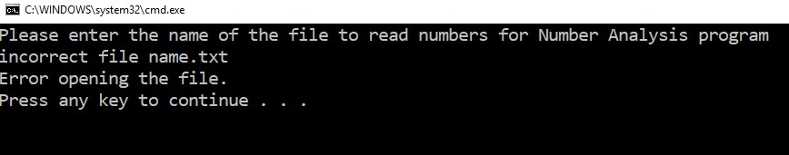 Solved C++ visual studio Project 6: Number Analysis Program | Chegg.com