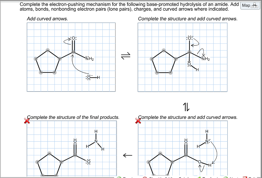 Solved Complete the electron-pushing mechanism for the | Chegg.com