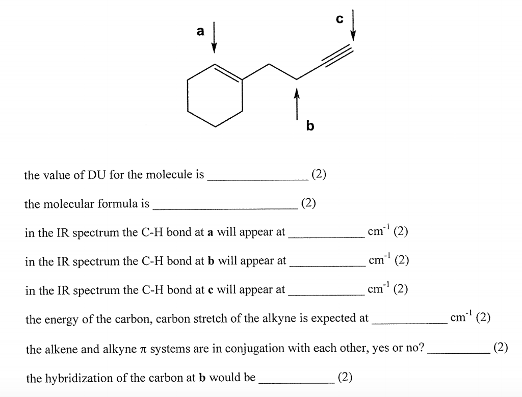 Solved the value of DU for the molecule is the molecular | Chegg.com
