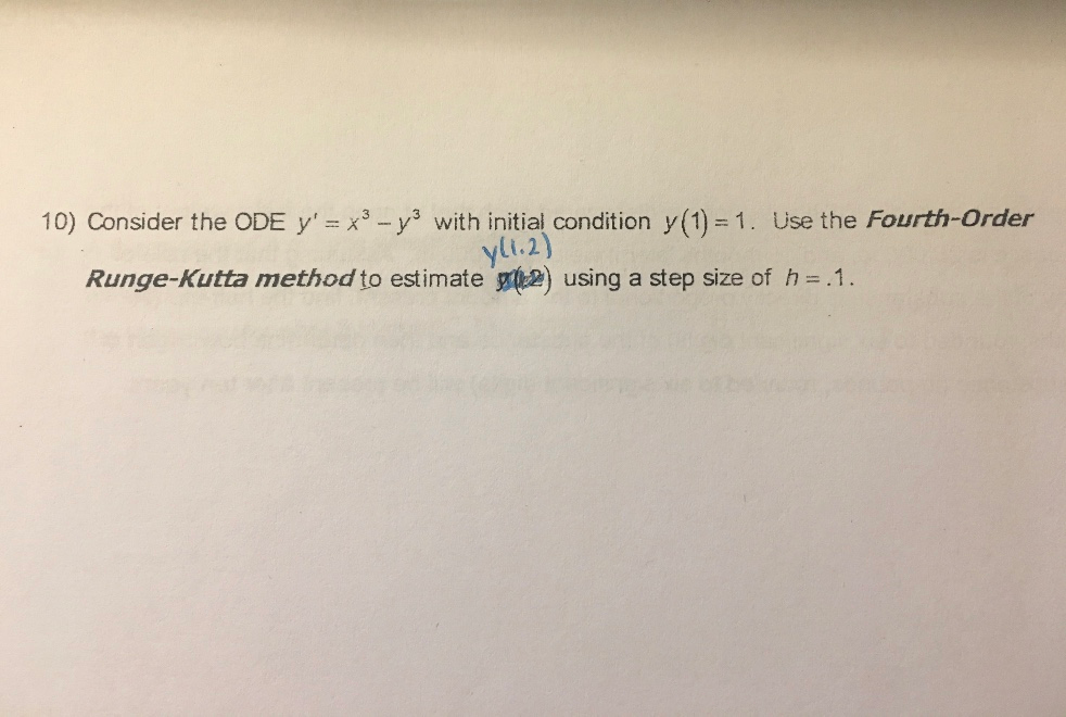 Solved Consider the ODE y' = x3 - y3 with initial condition | Chegg.com