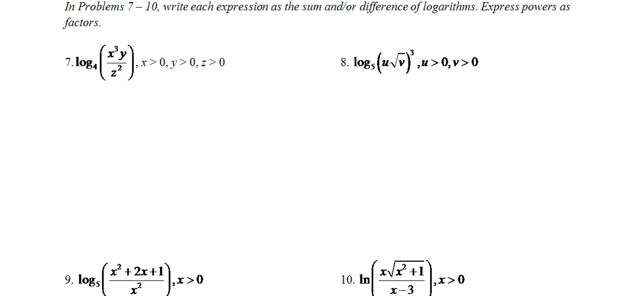 Solved Write each expression as the sum and/or difference of | Chegg.com