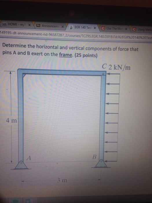 Solved Determine the horizontal and vertical components of | Chegg.com