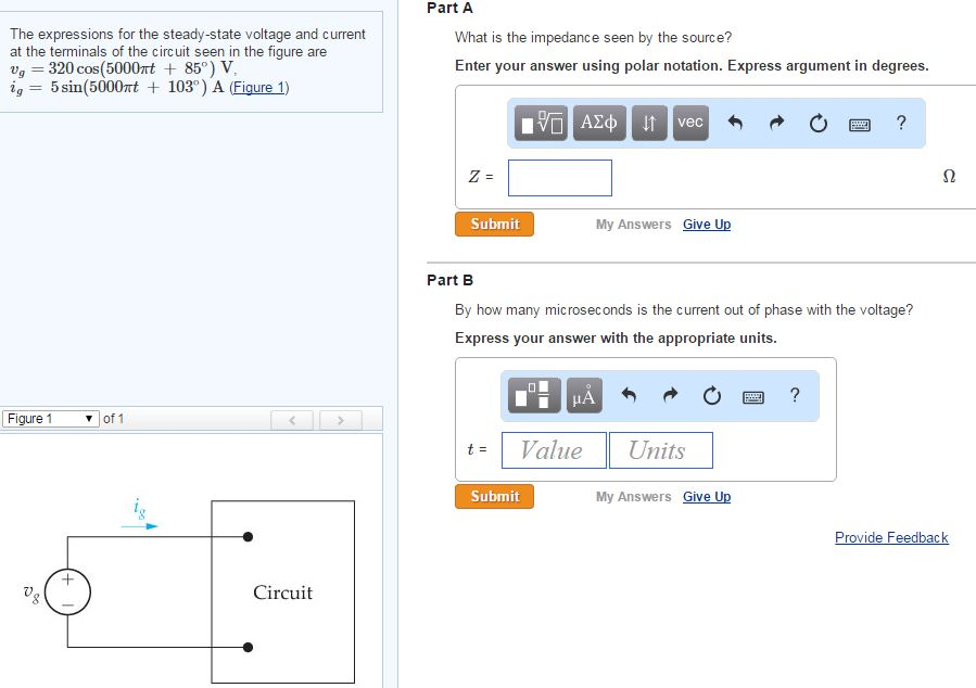 Solved Part A A what is the impedance seen by the source? | Chegg.com