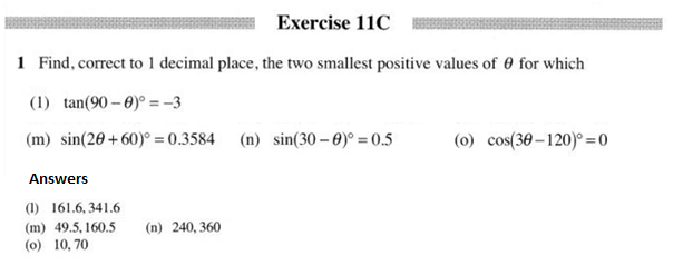 Solved I Find, correct to 1 decimal place, the two smallest | Chegg.com