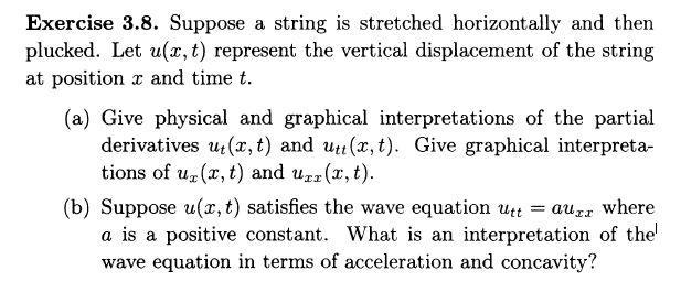Solved Exercise 3.8. Suppose a string is stretched | Chegg.com